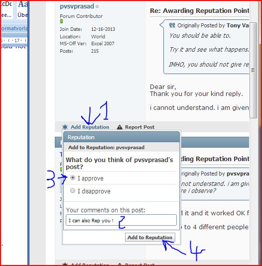 Awarding Reputation Points [SOLVED]