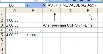 Adding Text Values Representing Time