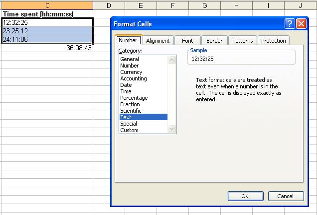 Adding Text Values Representing Time