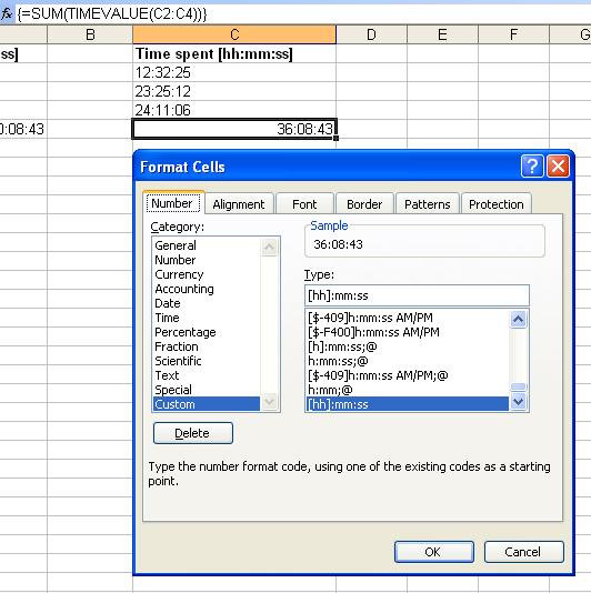Adding Text Values Representing Time